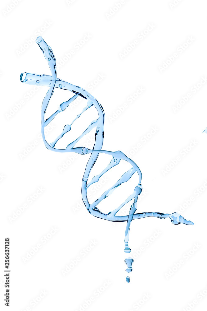 DNA shaped water isolated on white background. Photography of water ...