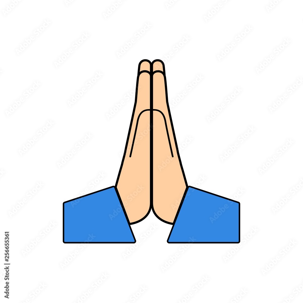 Vector folded hands icon Stock Vector | Adobe Stock
