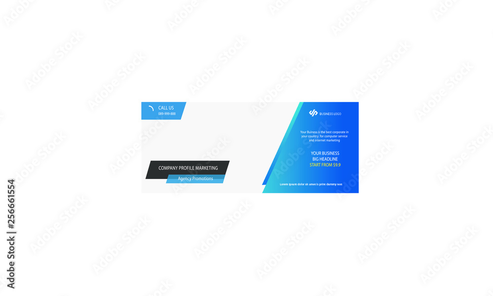 Social Media Banner Layouts FB cover for Facebook. Set elements could ...