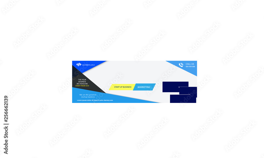 Social Media Banner Layouts FB cover for Facebook. Set elements could ...