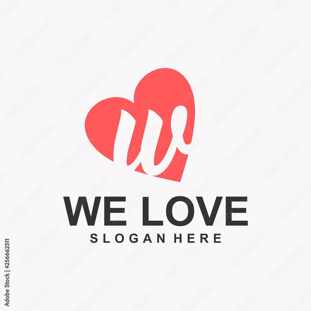 LOVE LOGO TEMPLATE Stock Vector | Adobe Stock