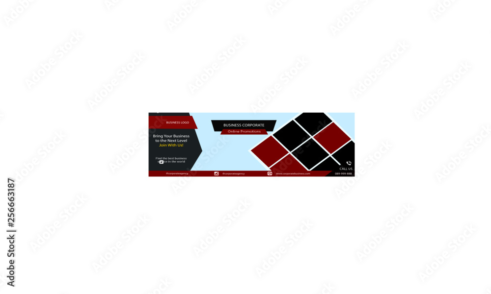 Social Media Banner Layouts FB cover for Facebook. Set elements could ...