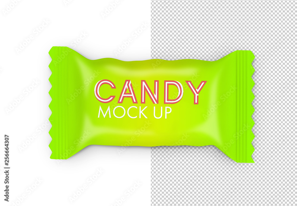Front View Candy Packaging Mockup Stock Template | Adobe Stock