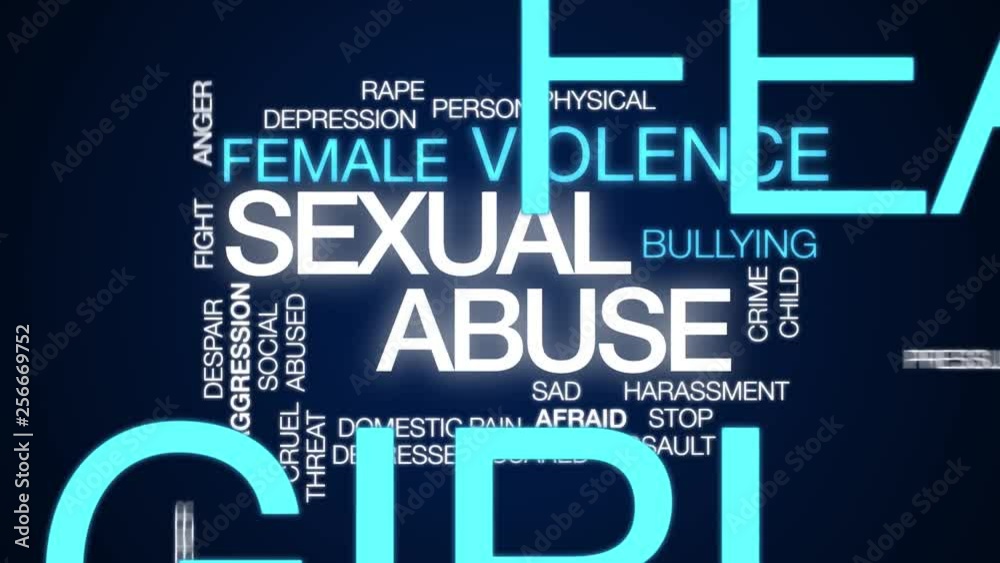 Sexual abuse animated word cloud. Kinetic typography. Stock Video ...