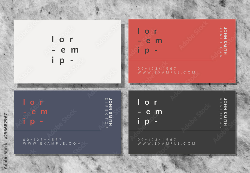 Typographic Business Card Layouts Stock Template | Adobe Stock