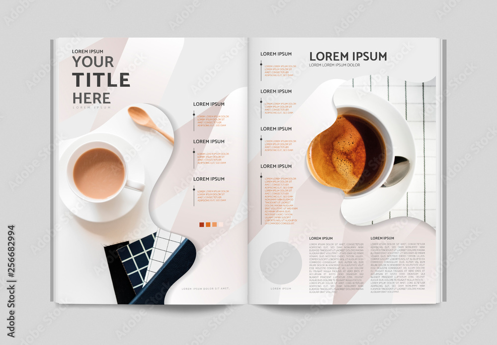 Poster Layout with Pink Accents Stock Template | Adobe Stock