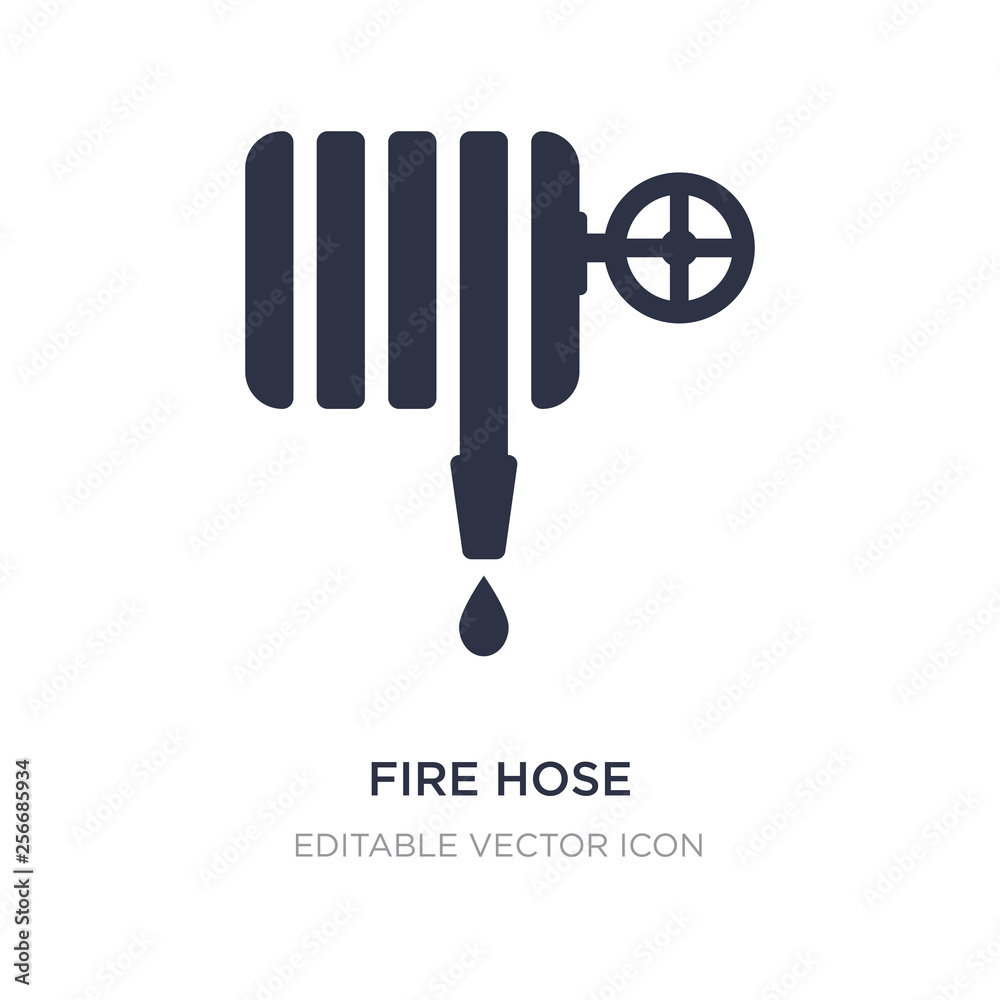 fire hose icon on white background. Simple element illustration from ...