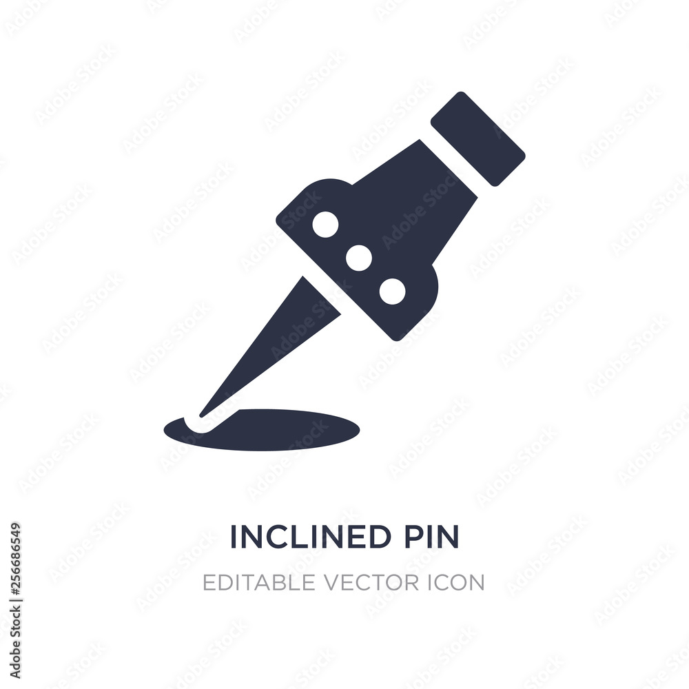 inclined pin icon on white background. Simple element illustration from ...