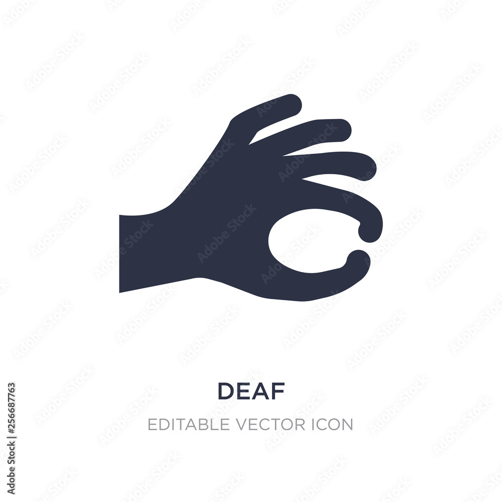 deaf icon on white background. Simple element illustration from ...