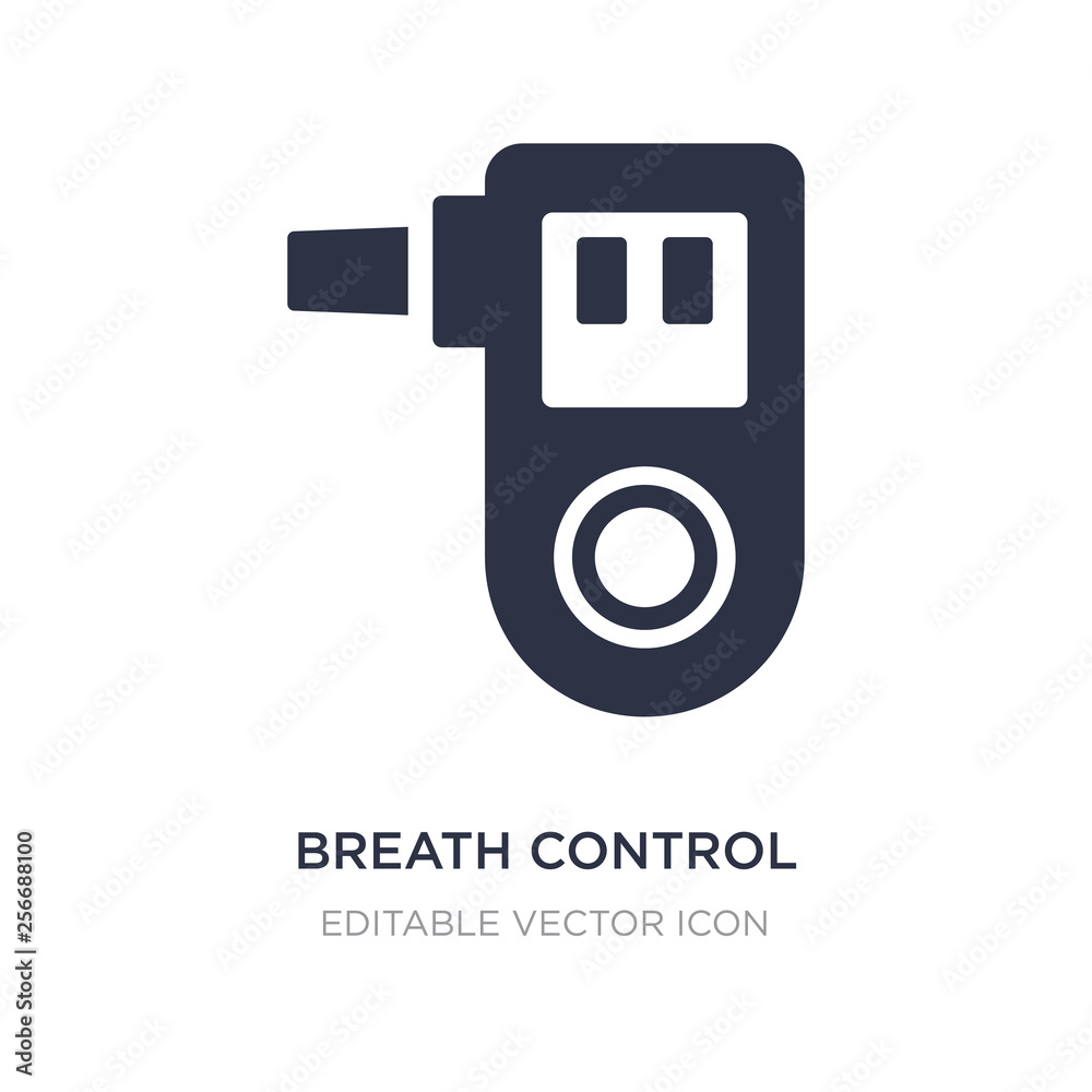 breath control icon on white background. Simple element illustration ...