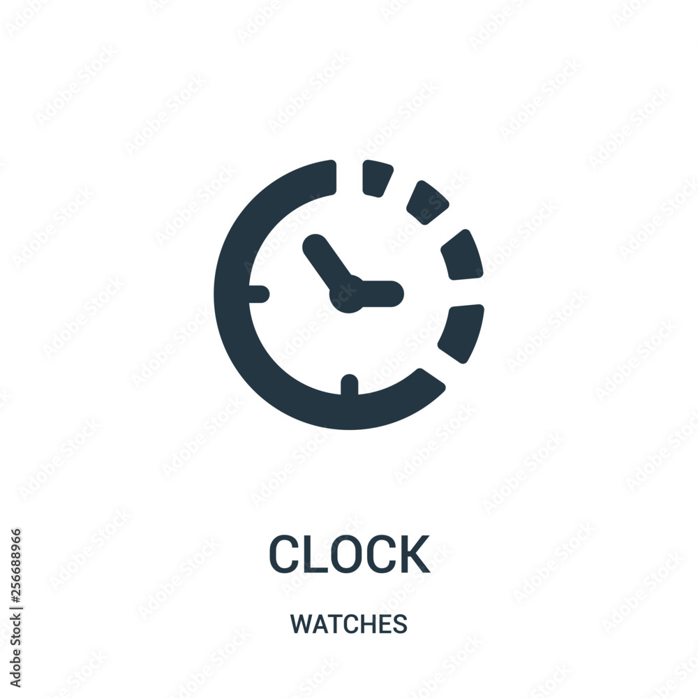 clock symbol of circular shape icon vector from watches collection ...