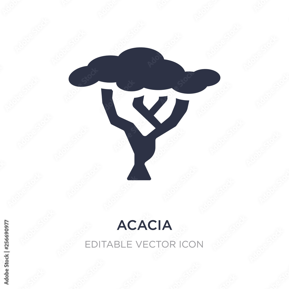 acacia icon on white background. Simple element illustration from ...