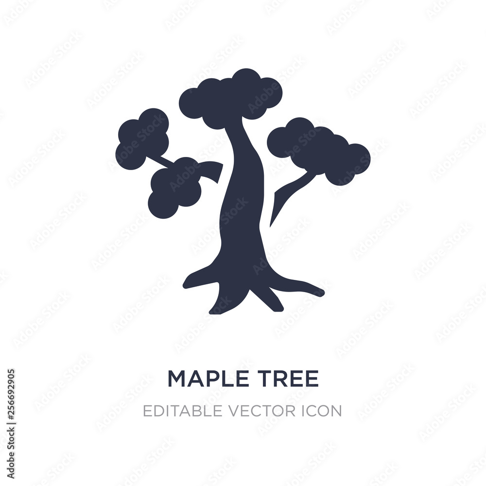 maple tree icon on white background. Simple element illustration from ...