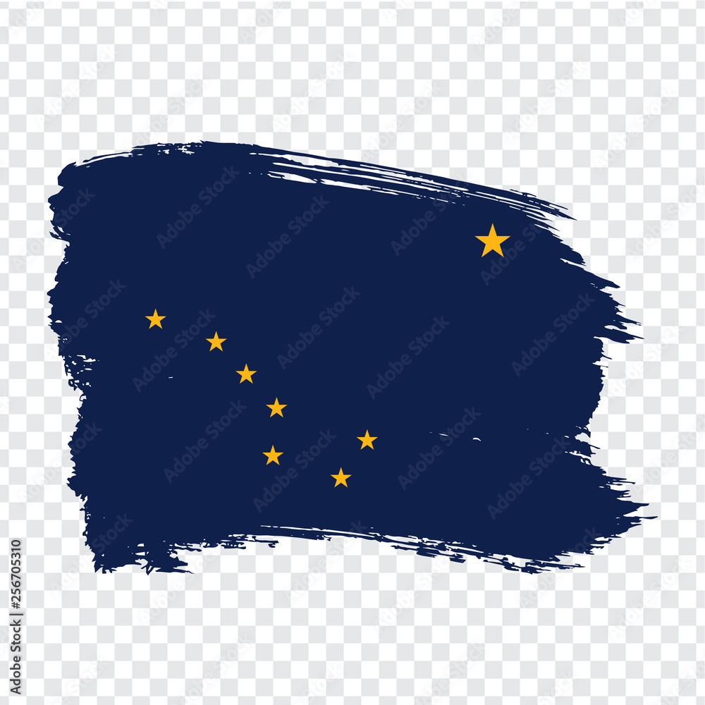 Flag of Alaska from brush strokes. United States of America. Flag ...