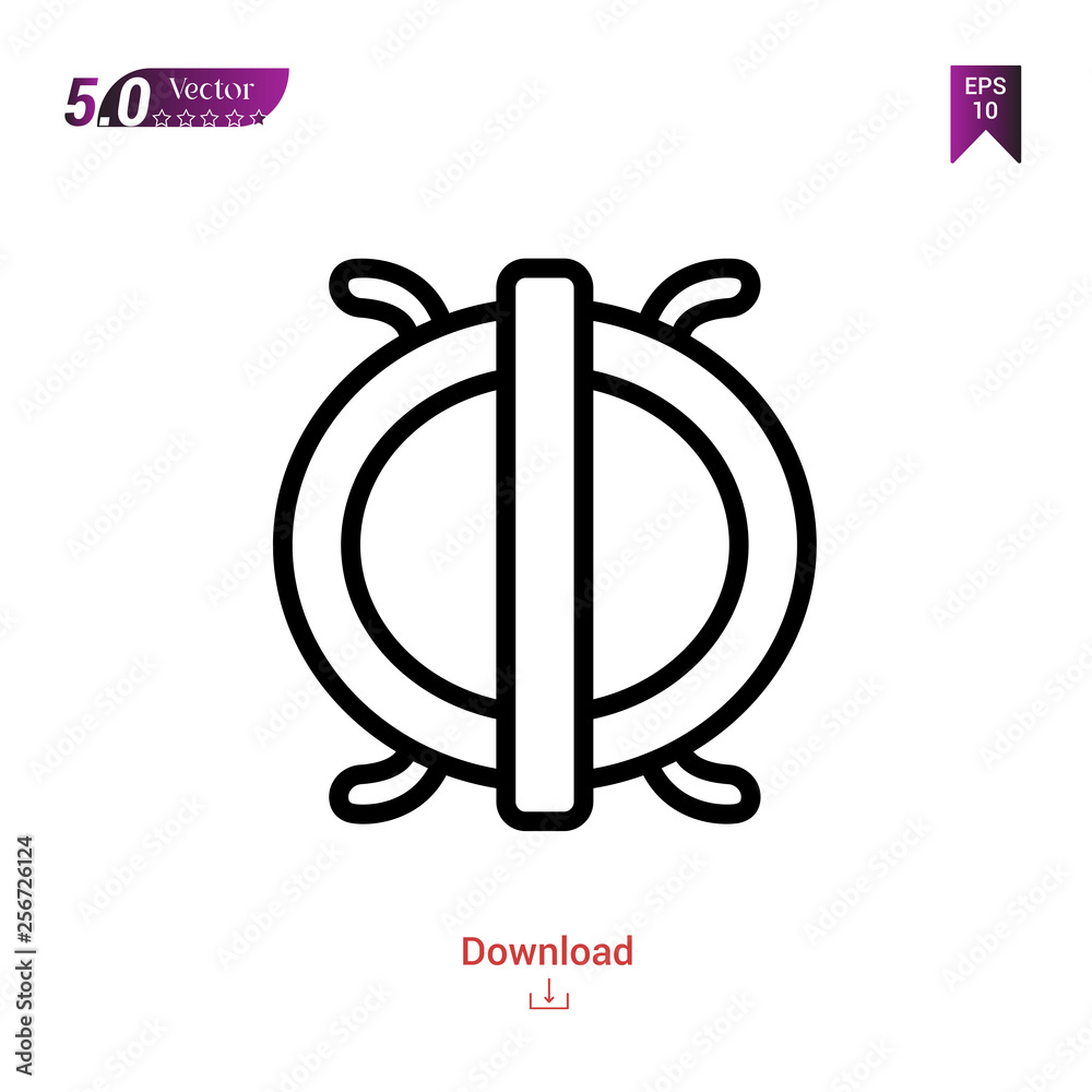 Outline perseverance icon isolated on white background. Popular icons ...