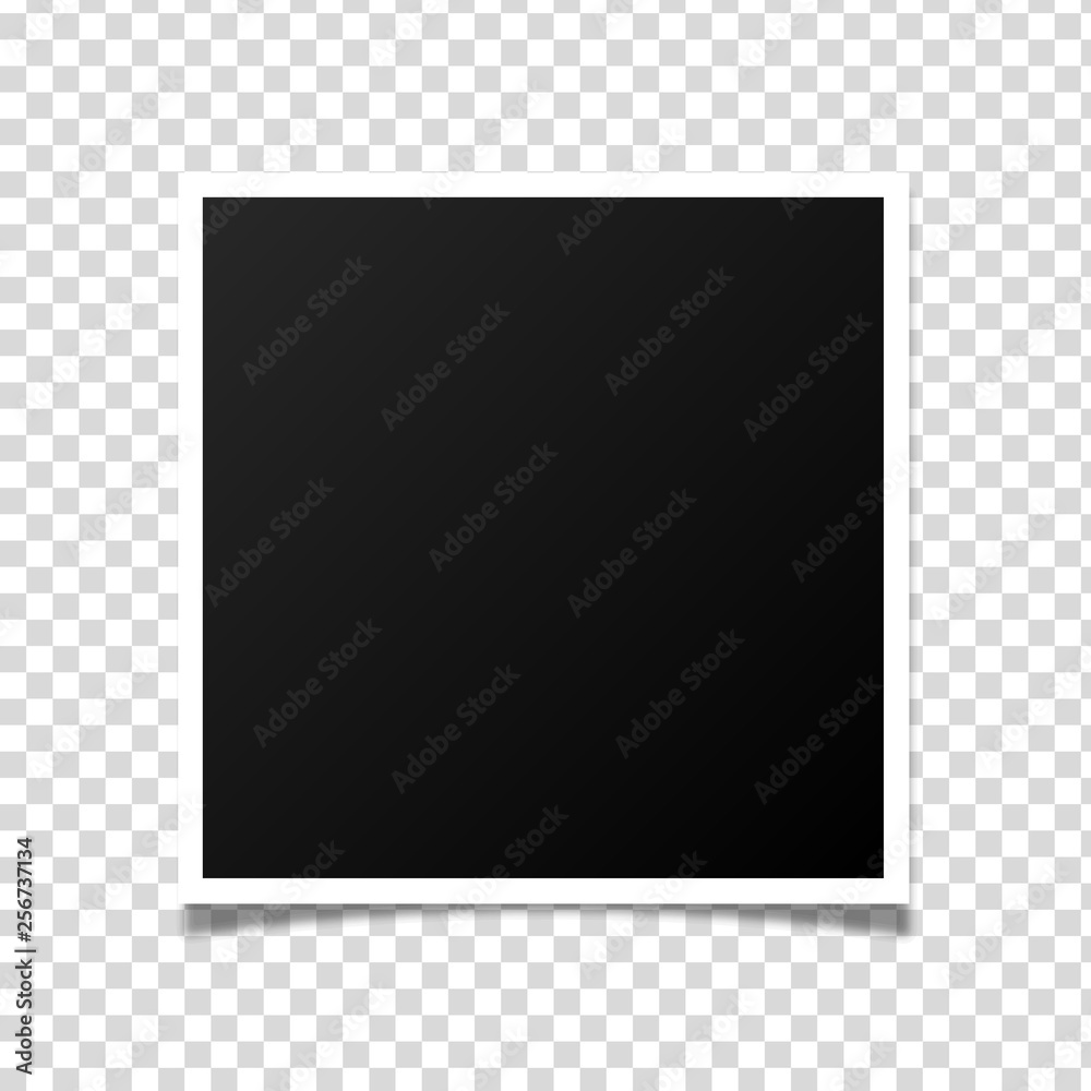 Realistic blank photo card isolated on transparent background Stock ...