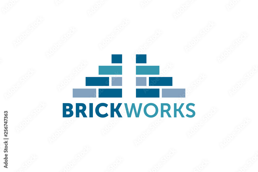 brick house logo design template element Stock Vector | Adobe Stock