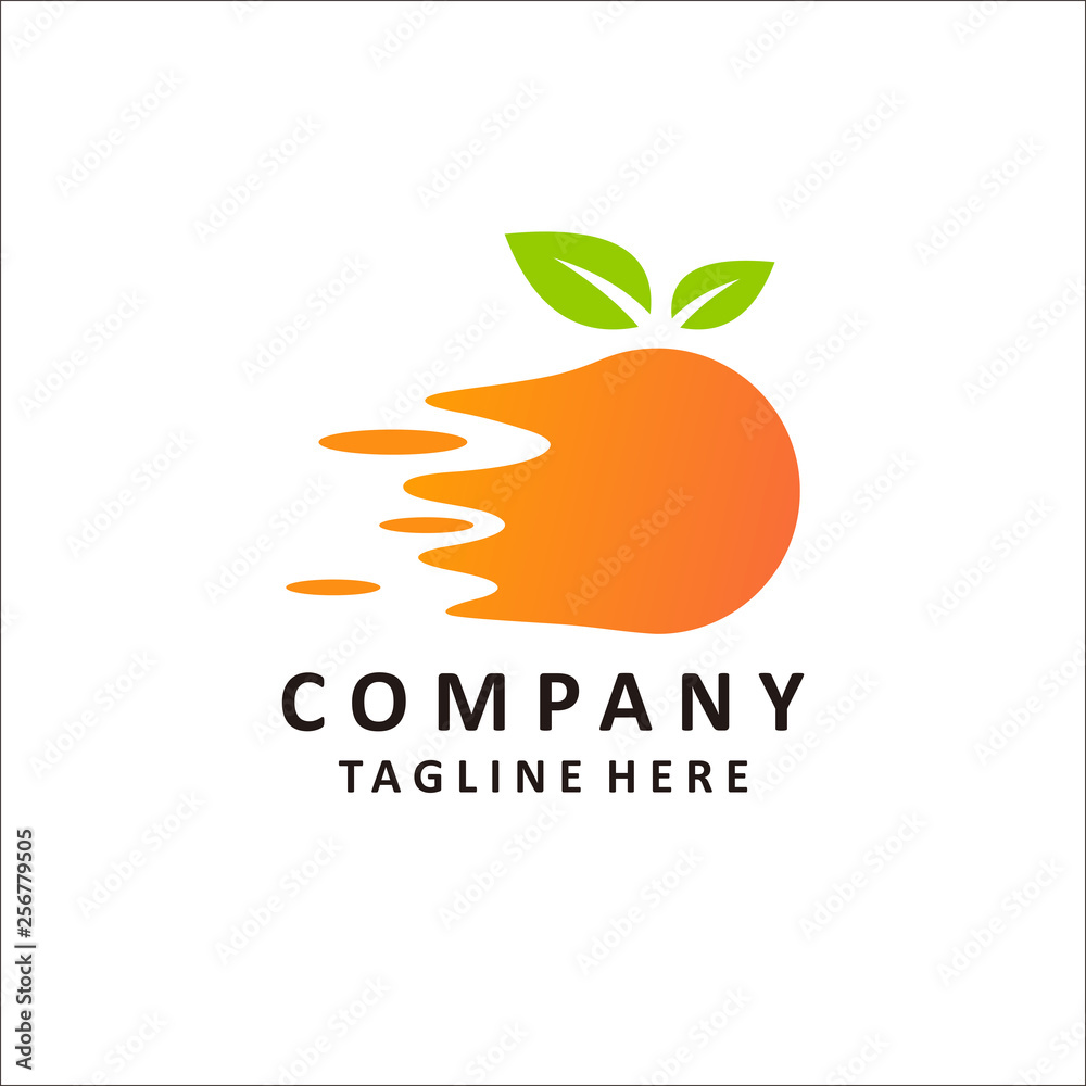 orange logo design Stock Vector | Adobe Stock