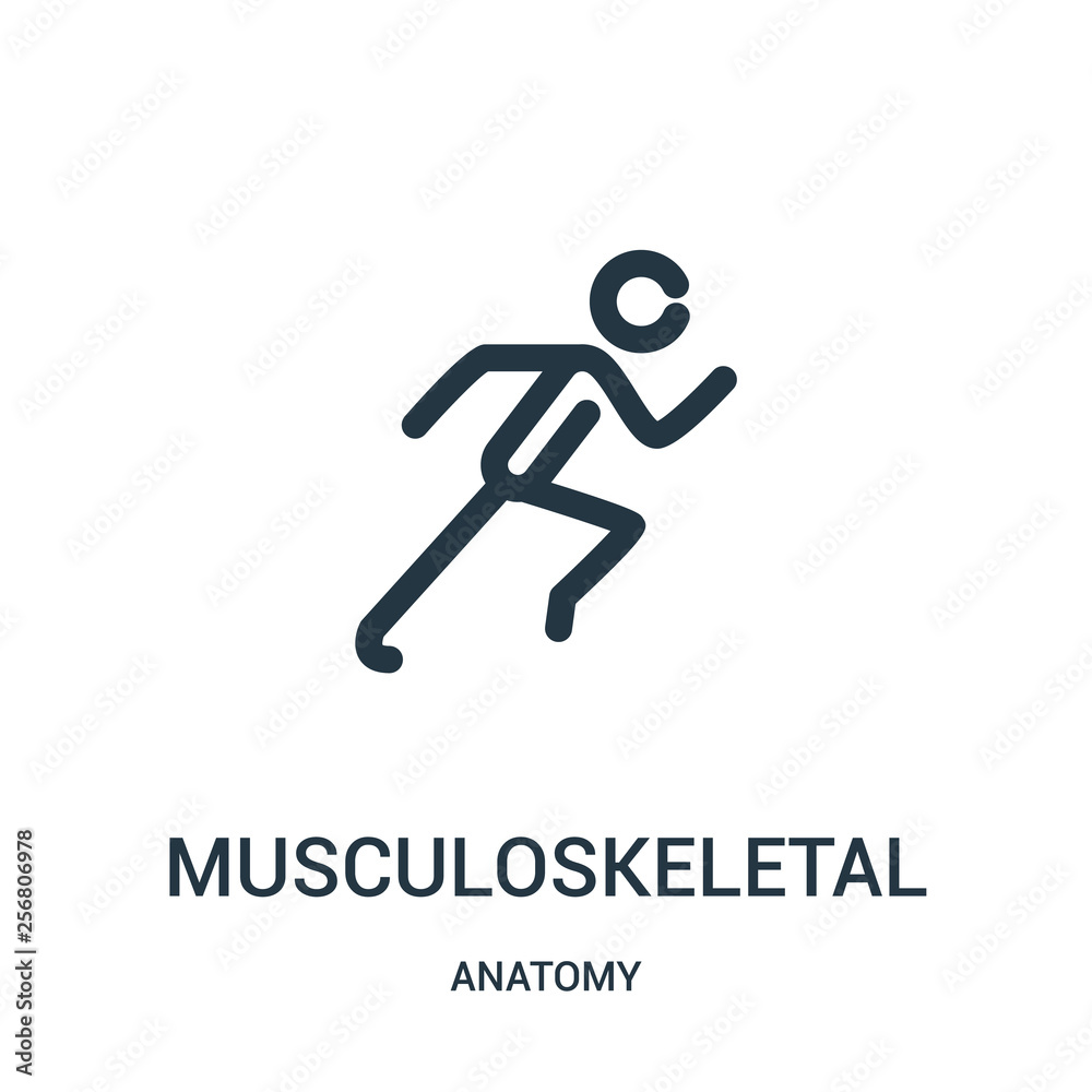 musculoskeletal icon vector from anatomy collection. Thin line ...