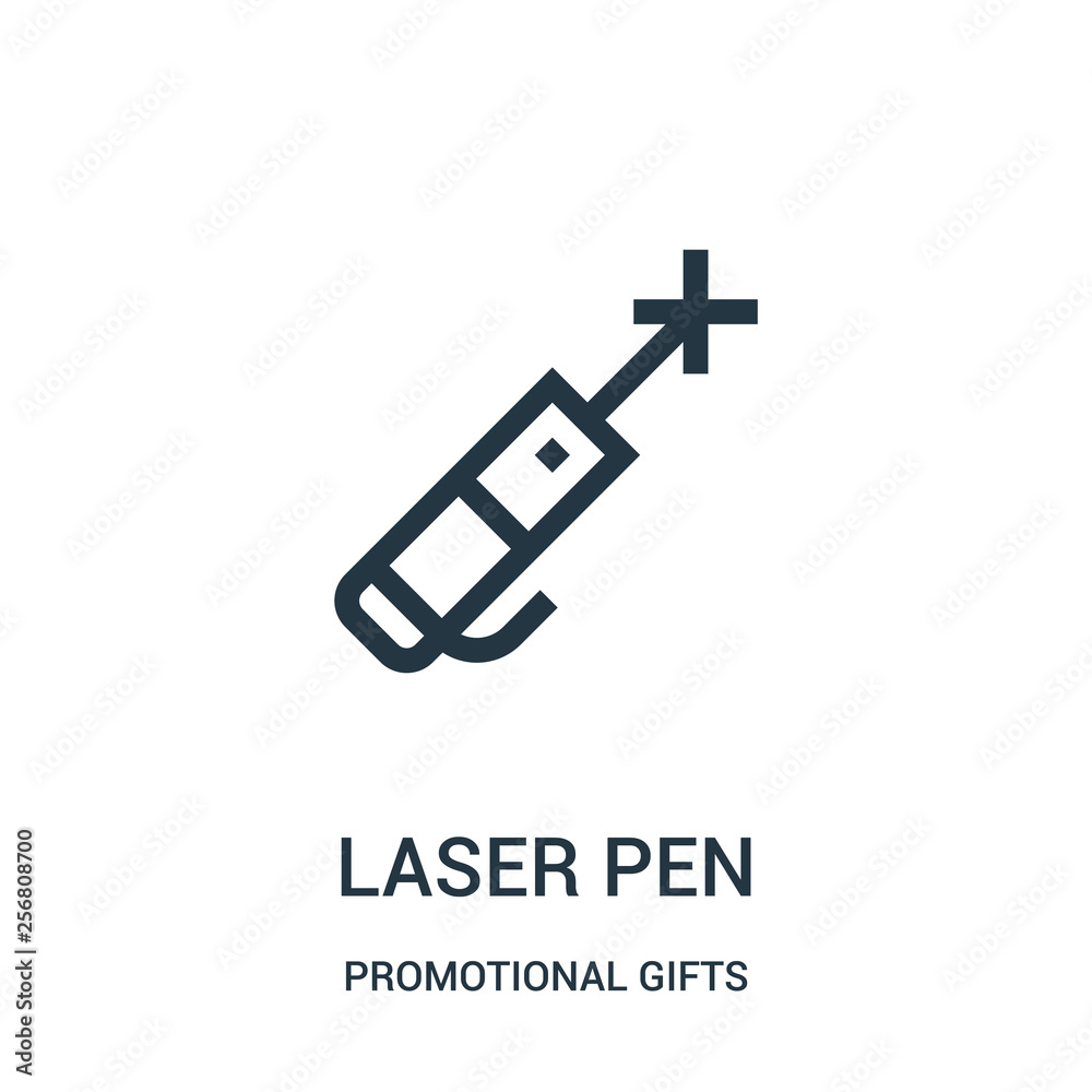 laser pen icon vector from promotional gifts collection. Thin line ...