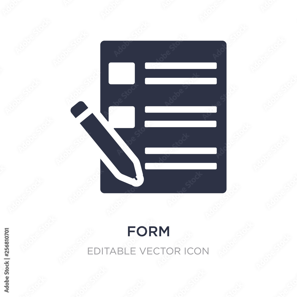 form icon on white background. Simple element illustration from UI ...