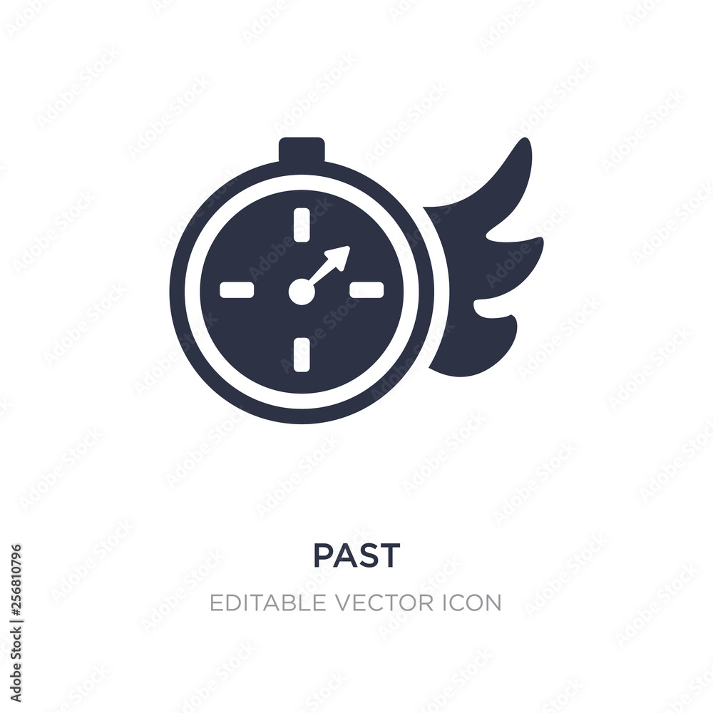 past icon on white background. Simple element illustration from UI concept. Stock Vector | Adobe ...