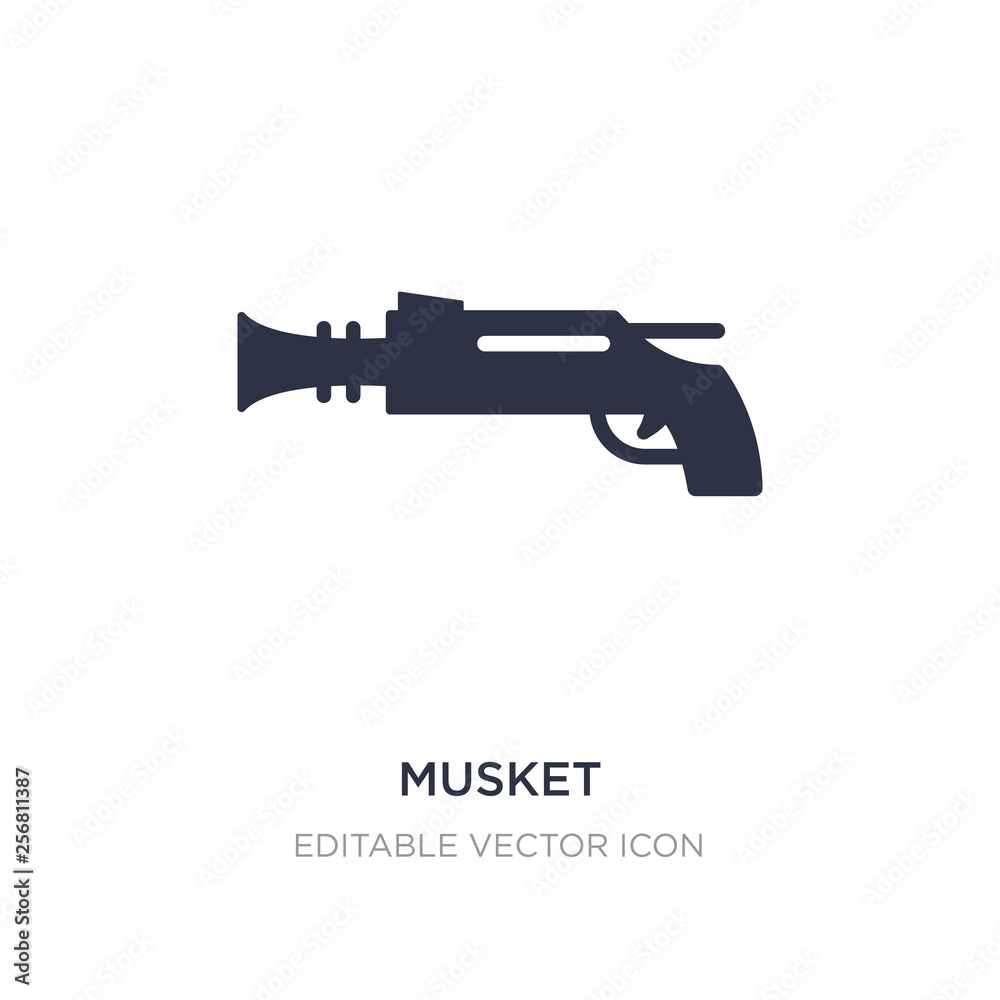 musket icon on white background. Simple element illustration from ...