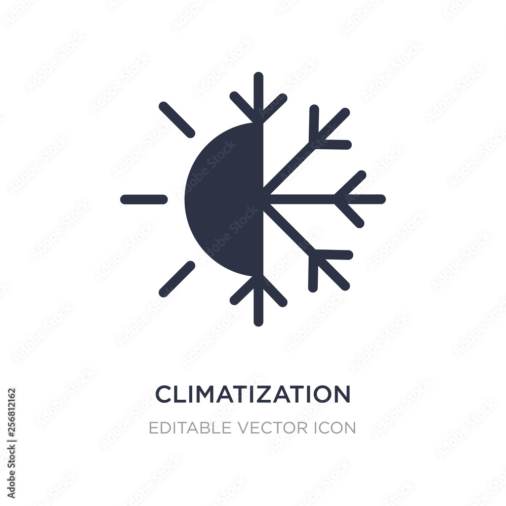 climatization icon on white background. Simple element illustration ...