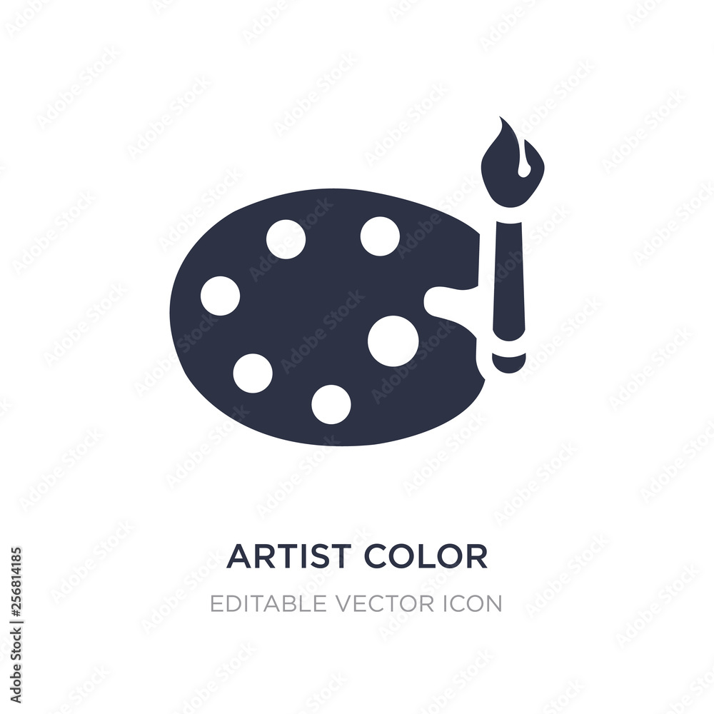 artist color palette icon on white background. Simple element ...