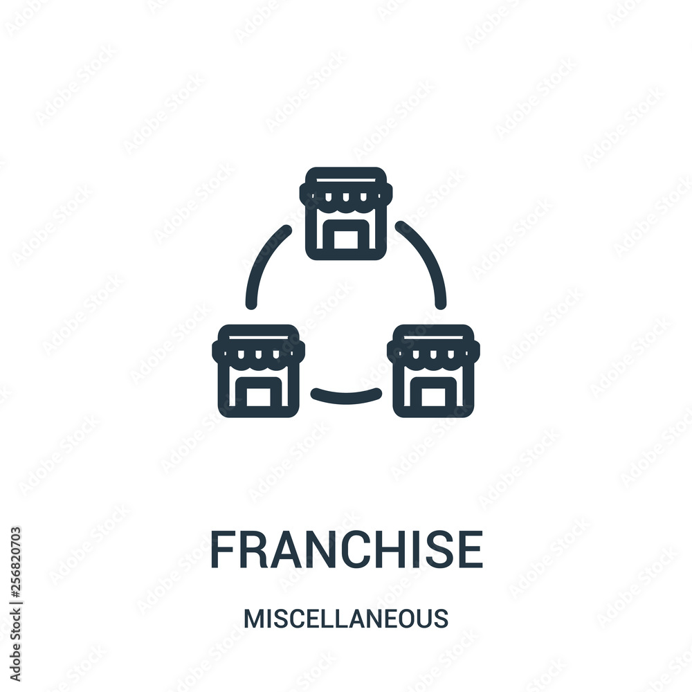 franchise icon vector from miscellaneous collection. Thin line ...