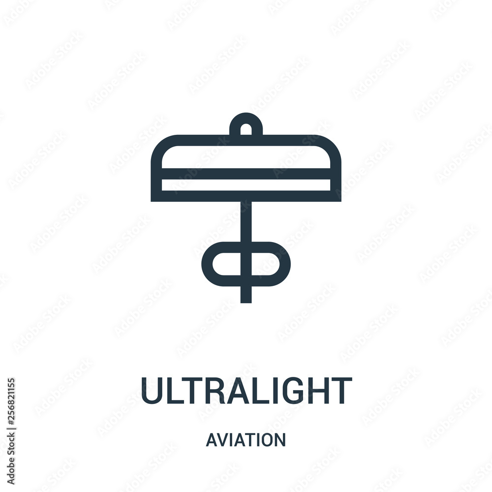 ultralight icon vector from aviation collection. Thin line ultralight ...