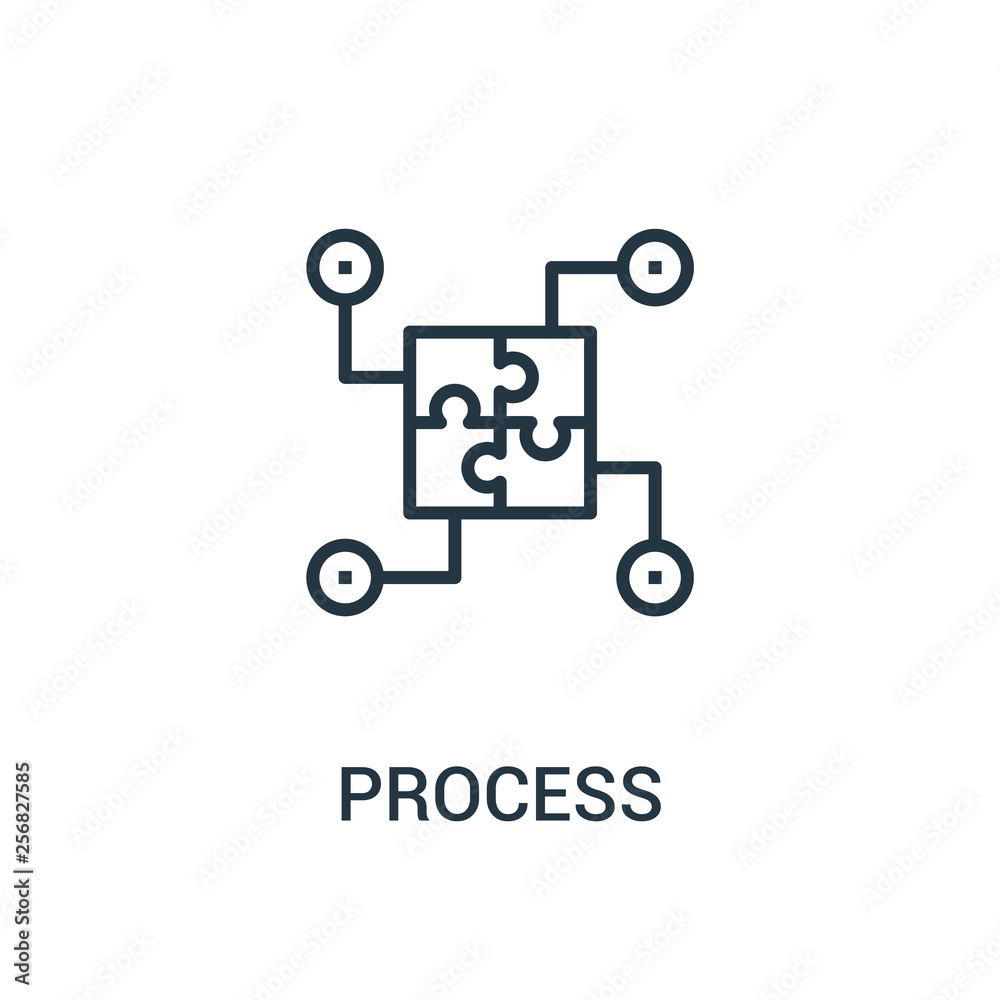 process icon vector from seo collection. Thin line process outline icon ...