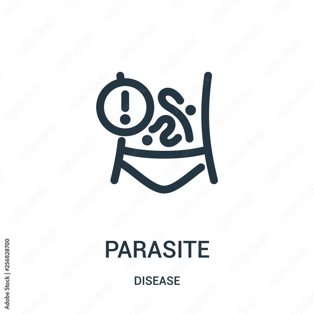 parasite icon vector from disease collection. Thin line parasite ...
