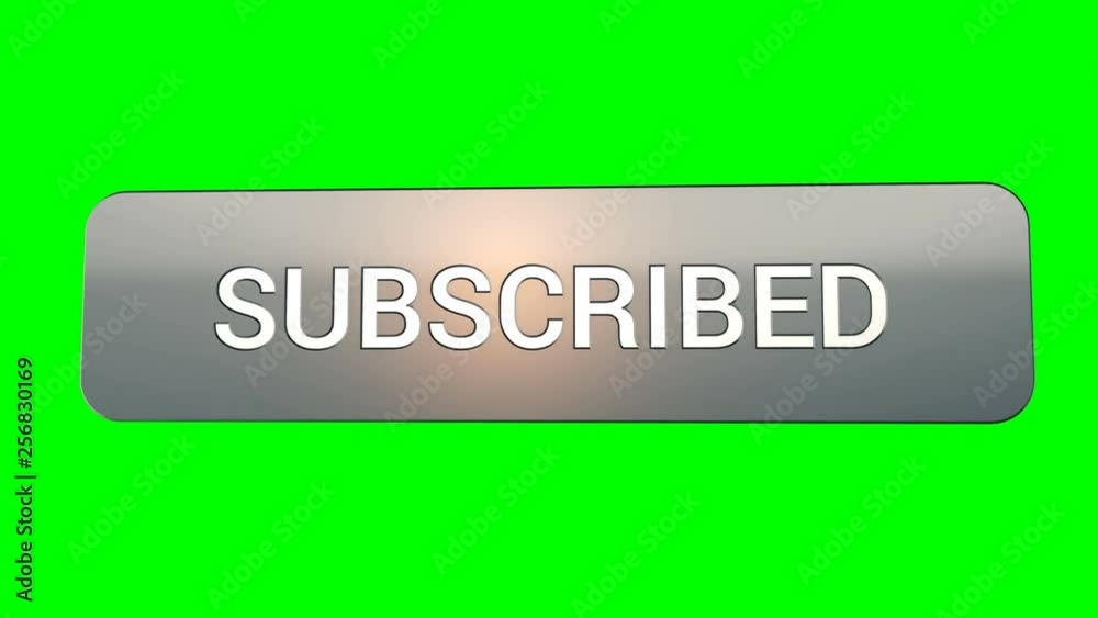 3D Subscribe Button Flip on Green Screen vídeo do Stock | Adobe Stock