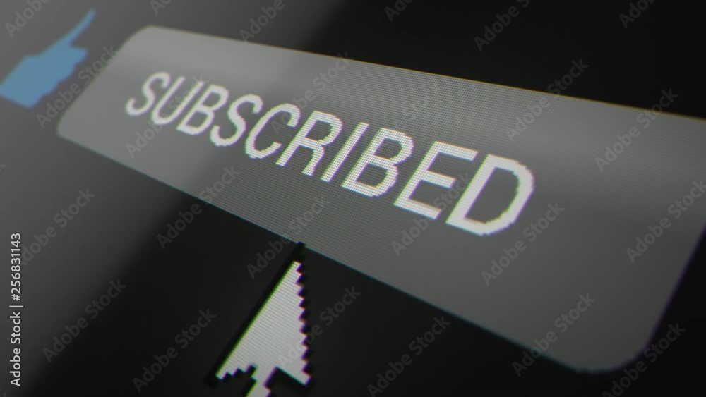 Like Subscribe Ring Bell Computer Pixel Animation Stock Video | Adobe Stock