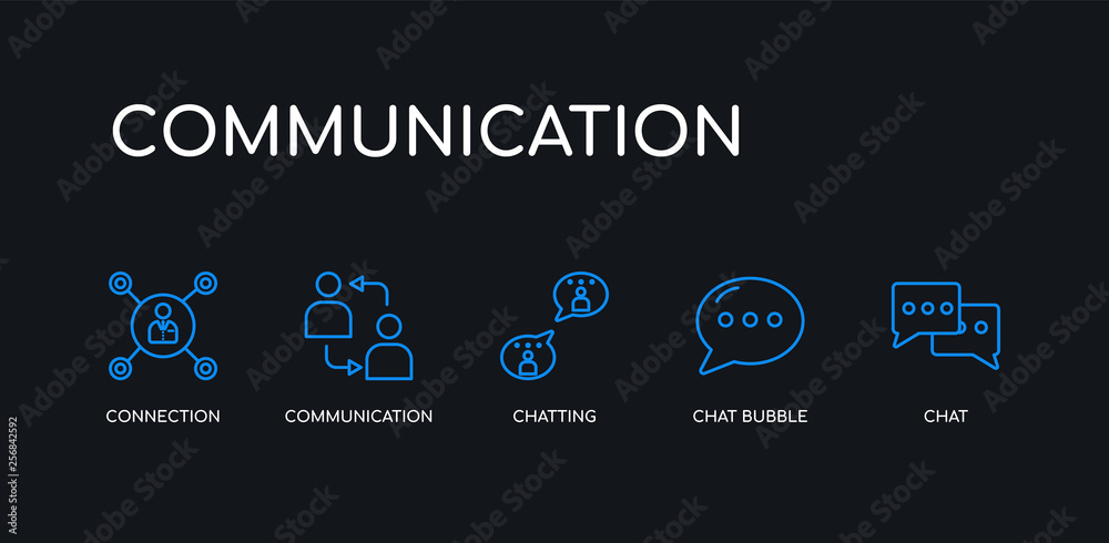 5 outline stroke blue chat, chat bubble, chatting, communication ...