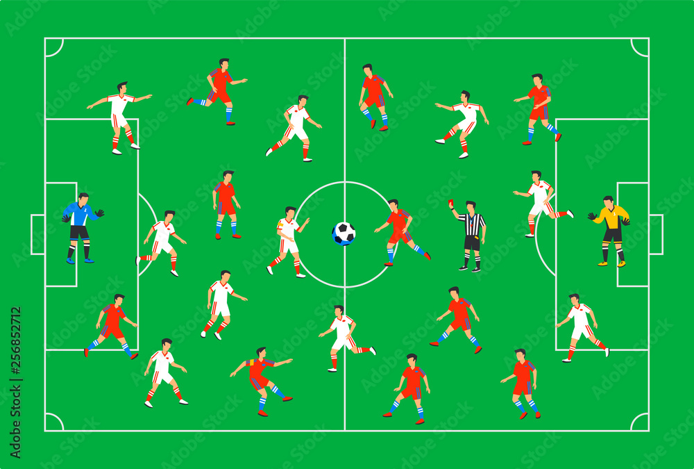 Soccer Field With Players Positions