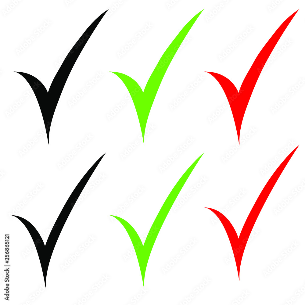 Сheck mark icon. Tick symbol, tick icon vector illustration. Stock ...