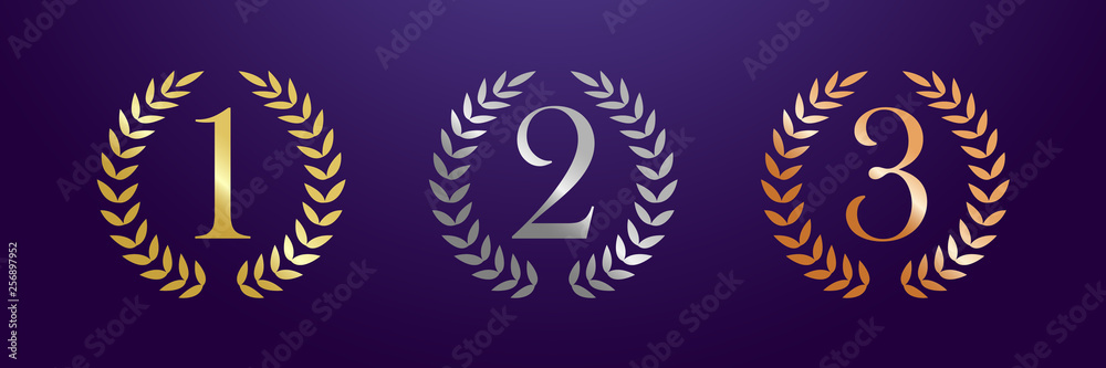 Award numbers logotype set. Isolated elegant abstract nominee graphic ...