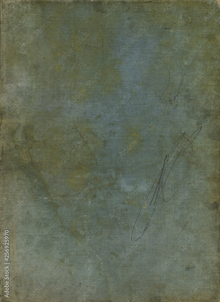 Grunge old retro book texture background. Damaged textile book cover ...