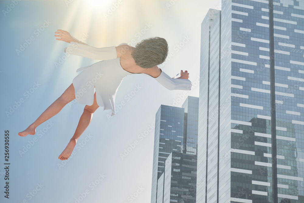 Soul leaving the body upon death and ascends to heaven. Afterlife ...