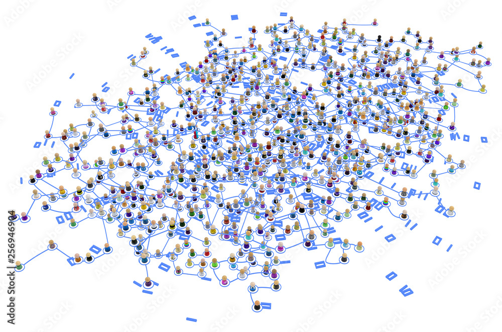 Cartoon Crowd Layered System, Data Source Stock Illustration | Adobe Stock