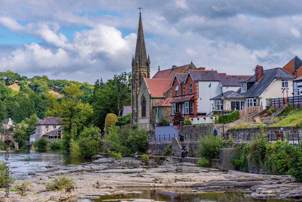 Llangollen town in north Wales Stock Photo | Adobe Stock