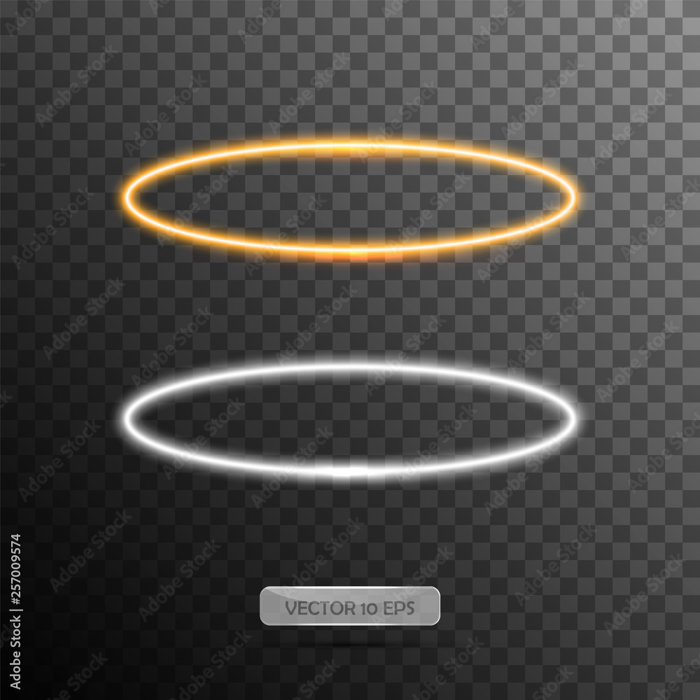 Shining angel halo. Realistic Angel ring. Holy nimbus. Vector Stock ...