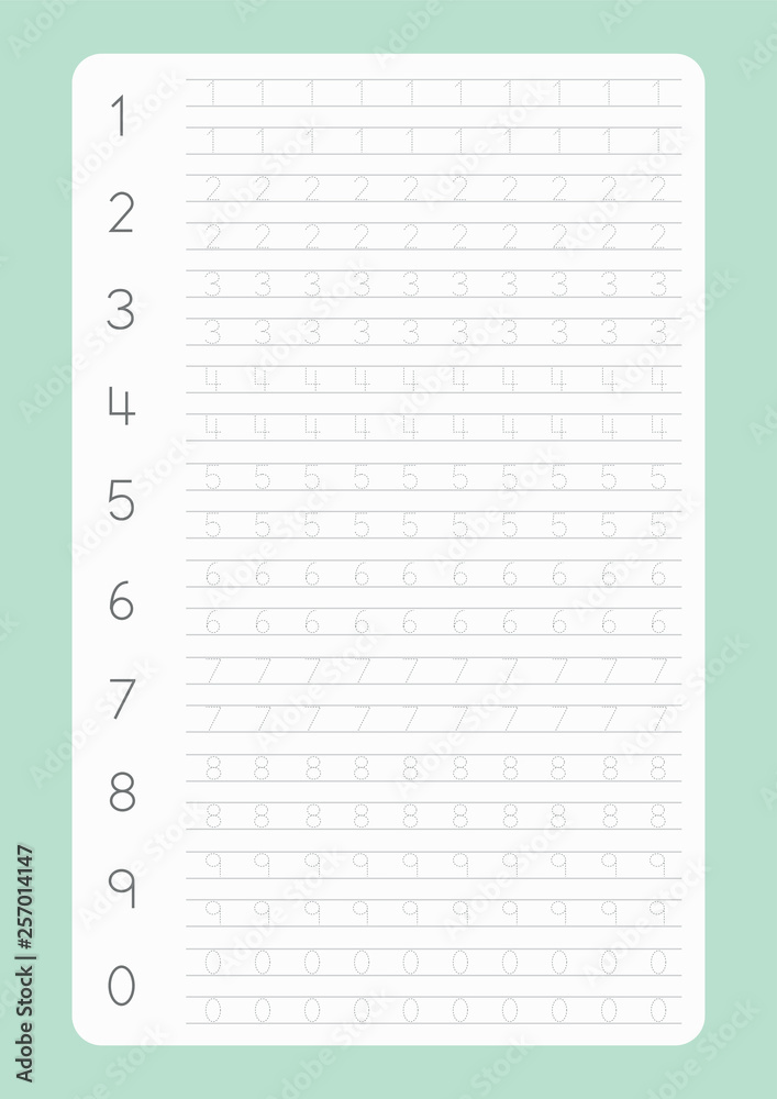 Free handwriting pages for writing numbers Learning numbers, Numbers ...