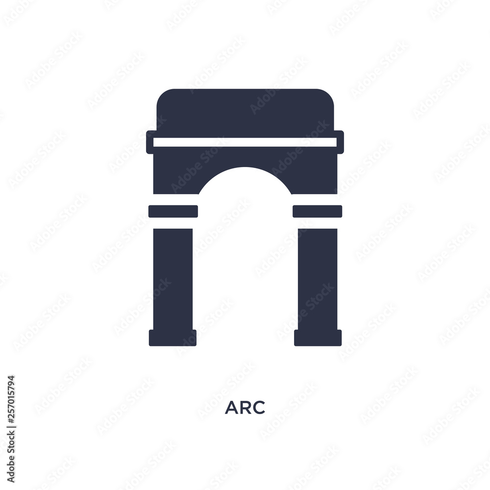 arc icon on white background. Simple element illustration from history ...