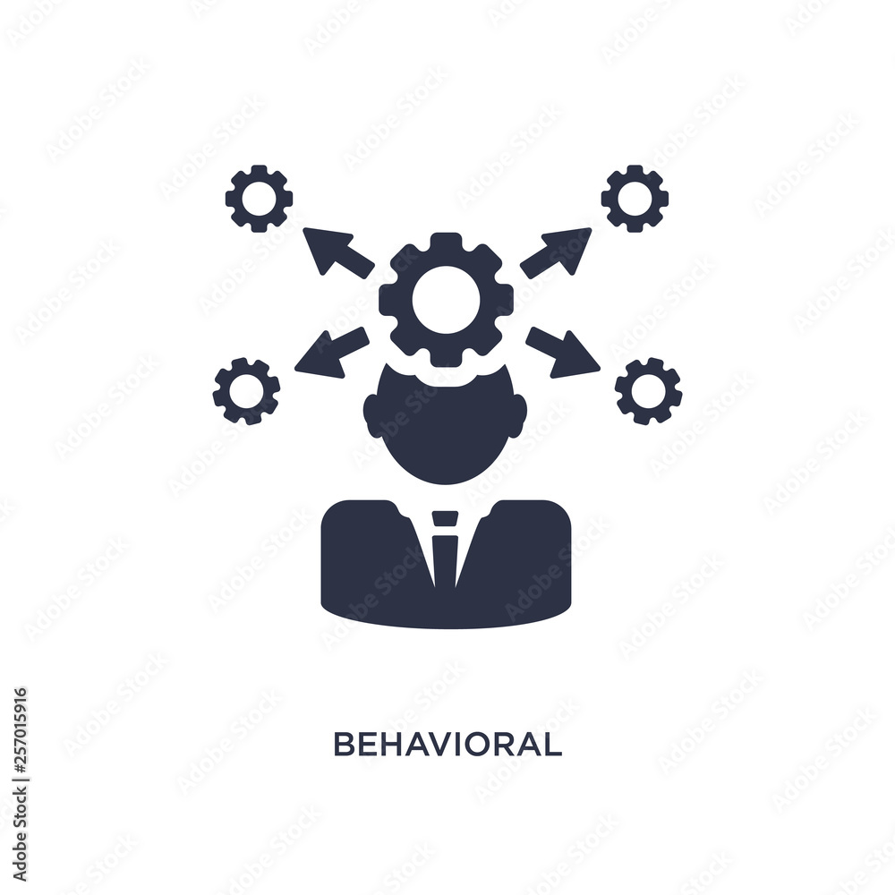 behavioral competency icon on white background. Simple element ...