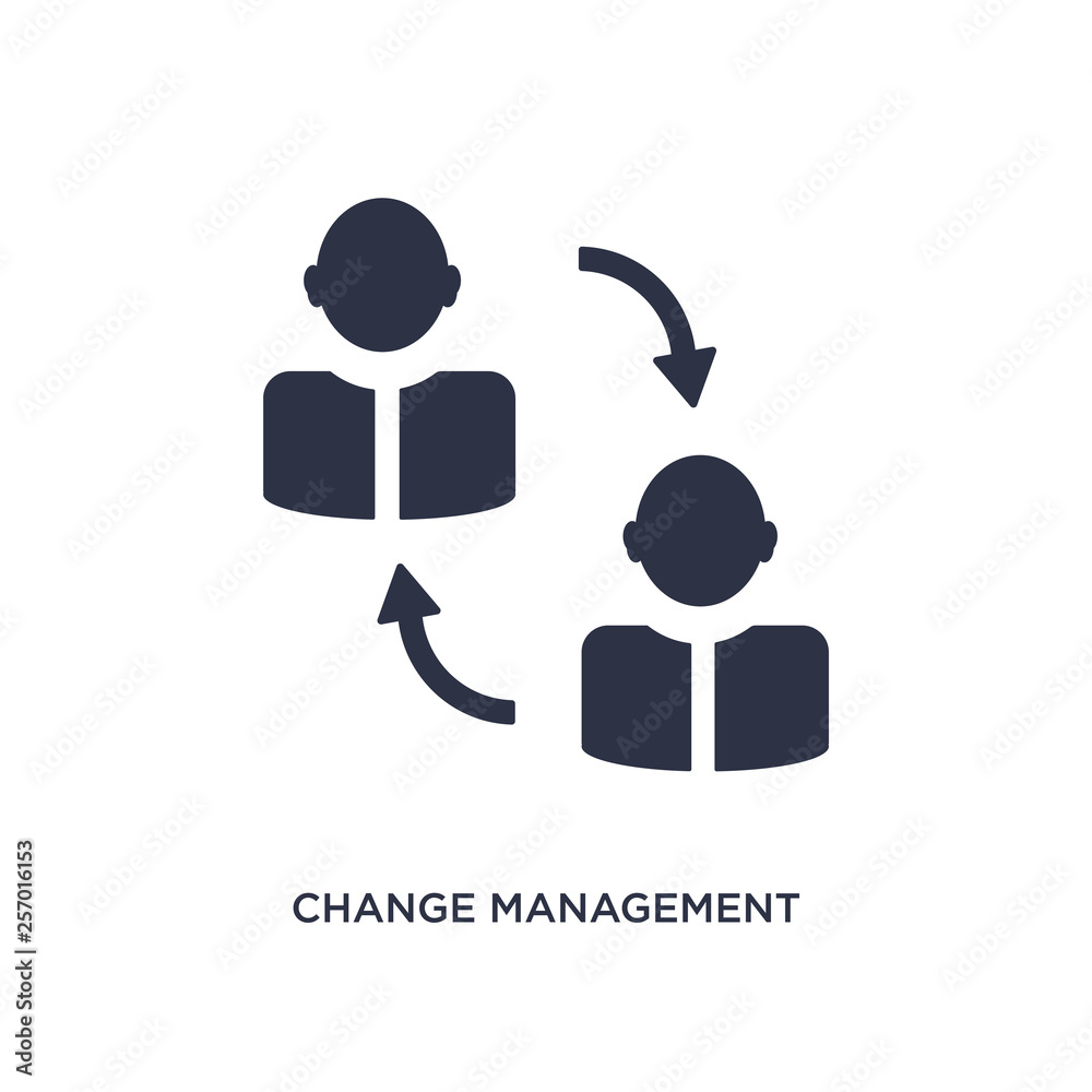 change management icon on white background. Simple element illustration ...