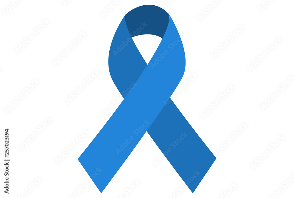 Lazo de color azul sobre fondo blanco. Stock Vector | Adobe Stock