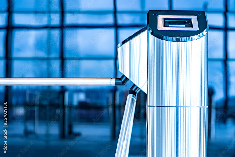 Turnstile. Checkpoint. Automatic access control. Access system to the ...